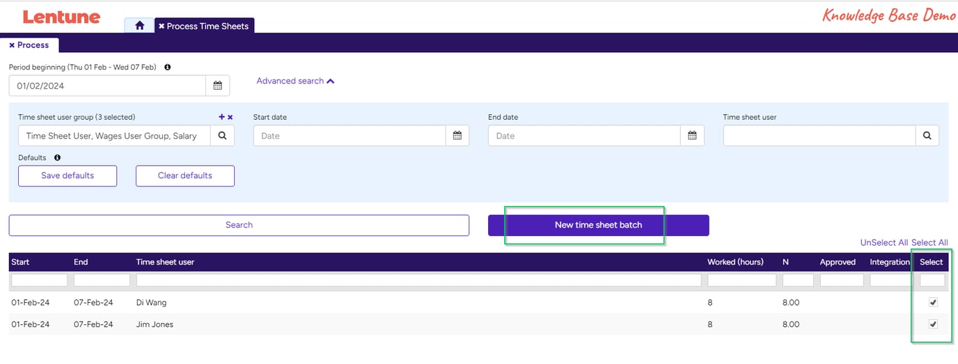 Process and Batch Time Sheets (+ Video)